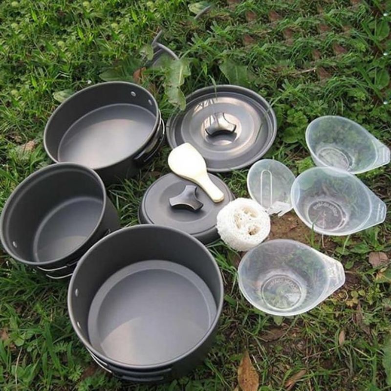 Jual Nesting Camping Ful Set / Alat masak camping panci wajan kemping ...