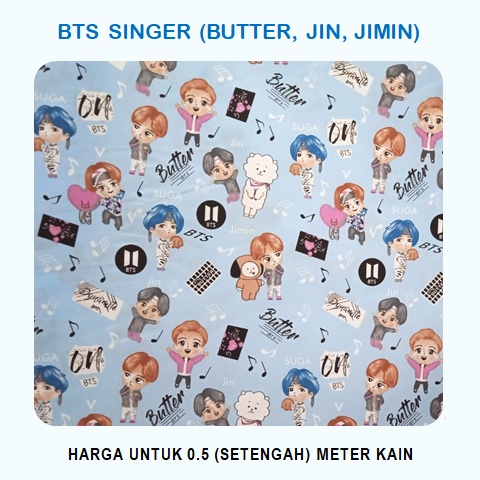 Jual Kain Polymicro Motif BTS LINE Funny Baby Animal, BTS SINGER ...