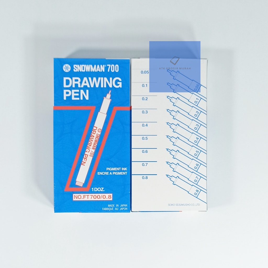 Jual SNOWMAN Drawing Pen 700 Hitam All Varian Ukuran - Pcs | Shopee ...