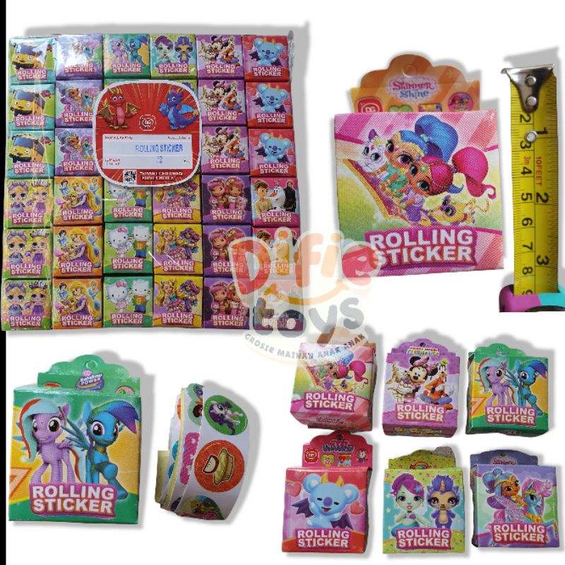 Jual 12 pcs Rolling sticker stamp DG campur | Shopee Indonesia