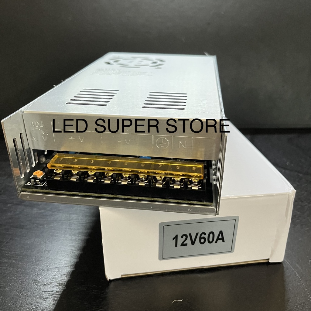 Jual Power Supply 12V 60A Adaptor Switching LED Trafo BODY KECIL 720 ...