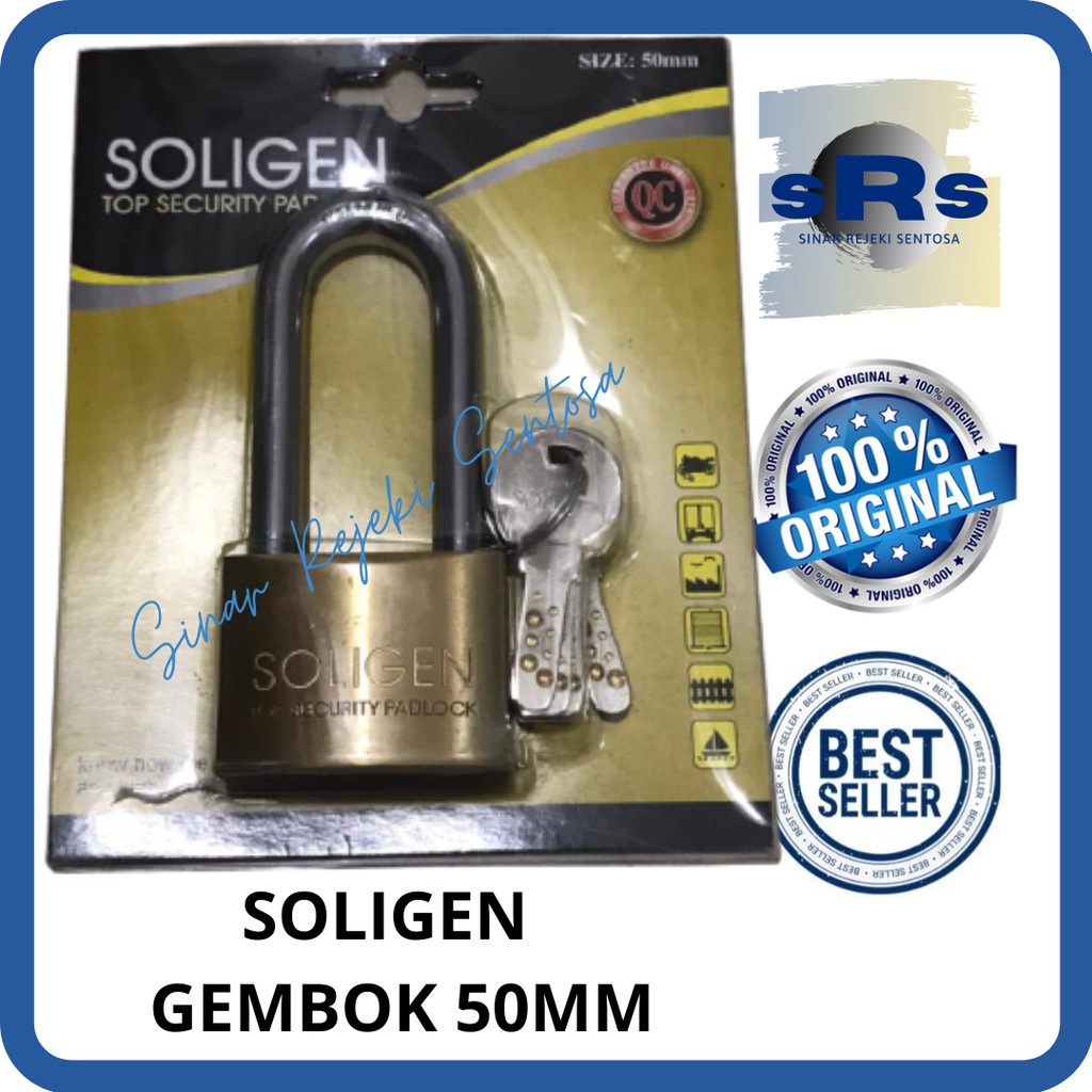 Jual SOLIGEN - GEMBOK KUNINGAN LEHER PANJANG 50 MM | Shopee Indonesia