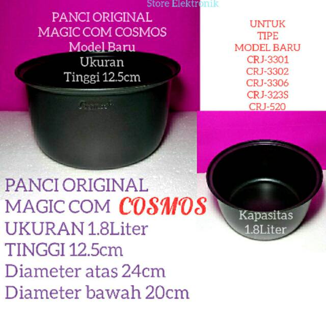 Jual Panci original magic com Cosmos model baru 1.8liter tinggi 12.5cm ...