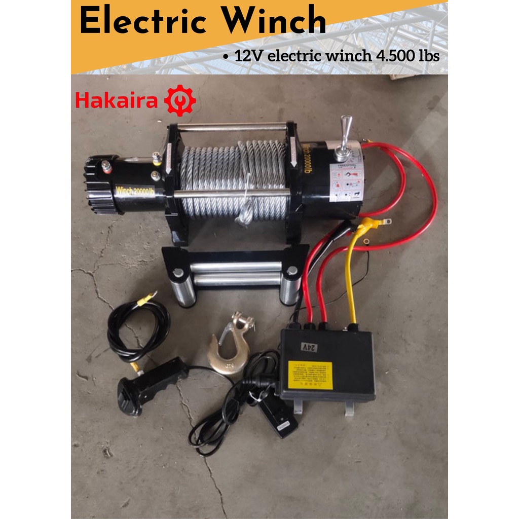Jual katrol - Electric Winch 12V 4500 lbs - derek mobil elektrik ...