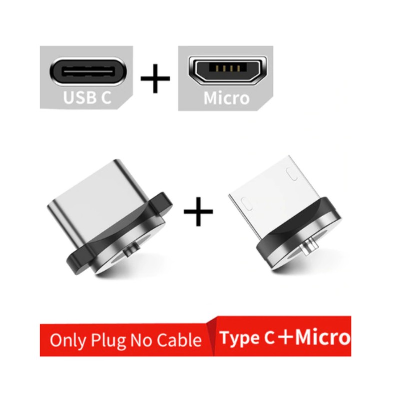 Jual Kabel kepala cas magnetik ( Micro +Type C) | Shopee Indonesia