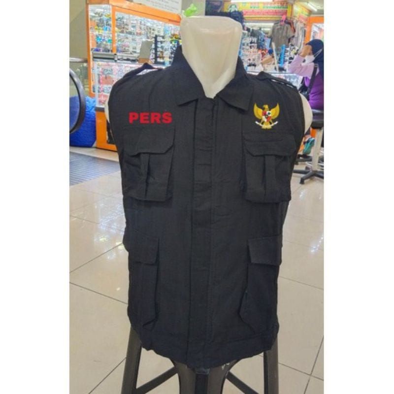 Jual Rompi Pers Rompi Jurnalis Rompi Pers Jurnalis Hitam Full Bordir ...