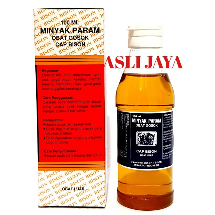Jual MINYAK PARAM OBAT GOSOK CAP BISON 100ML ORIGINAL | Shopee Indonesia