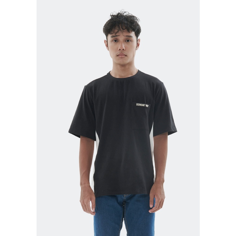 Jual MANZONE Kaos lengan pendek pria STENO-BLACK | Shopee Indonesia
