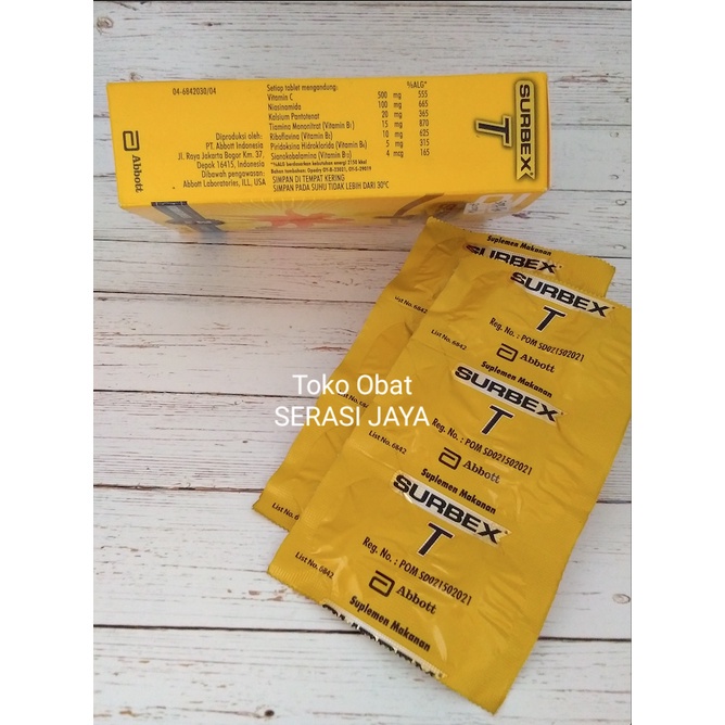 Jual SURBEX T VITAMIN B DAN C SUPLEMEN MAKANAN & DAYA TAHAN TUBUH ...