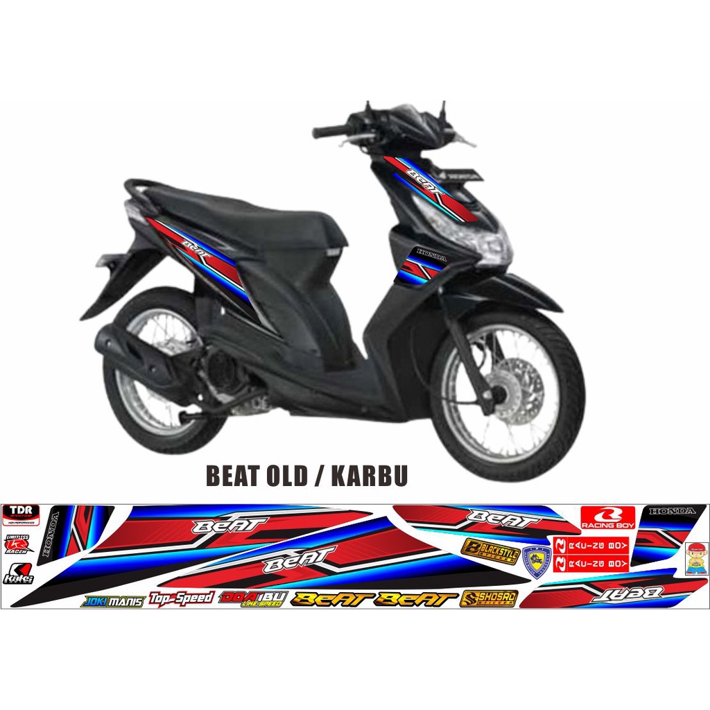 Jual DECAL SET / POLER STICKER CUSTOM MOTOR MATIC HONDA BEAT KARBU/OLD ...