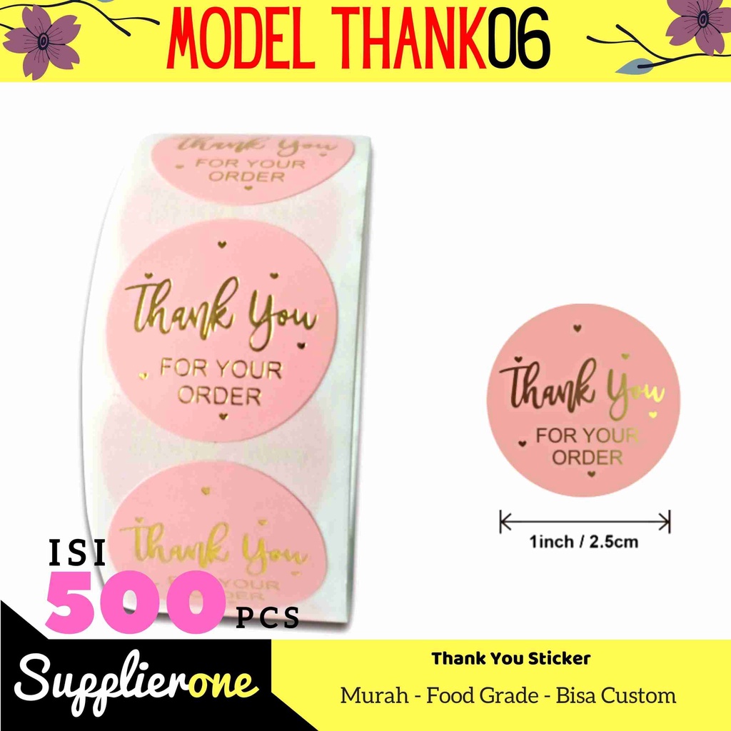 Jual Thank You Sticker isi 500 pcs / Sticker Terima Kasih / Sticker ...