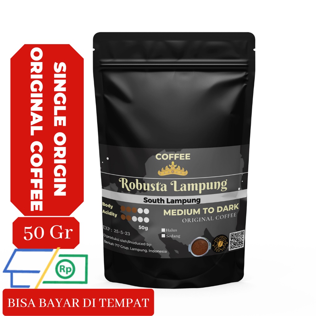 Jual KOPI ROBUSTA LAMPUNG ORIGINAL 50 GRAM BIJI KOPI SANGRAI / KOPI ...