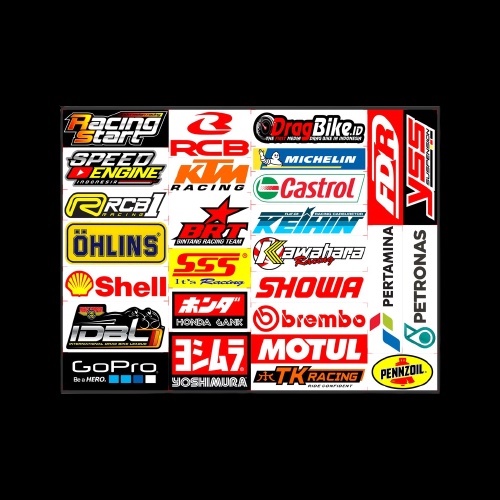 Jual STIKER PACK RACING ISI 27pcs Stiker Racing Stiker Motor Sticker ...