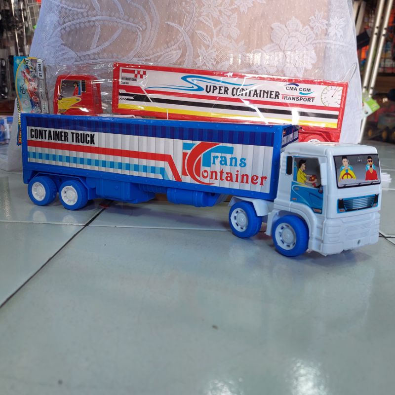 Jual Mainan Truk Kontainer Peti Kemas Mobil Trailer Ekspedisi BESAR ...