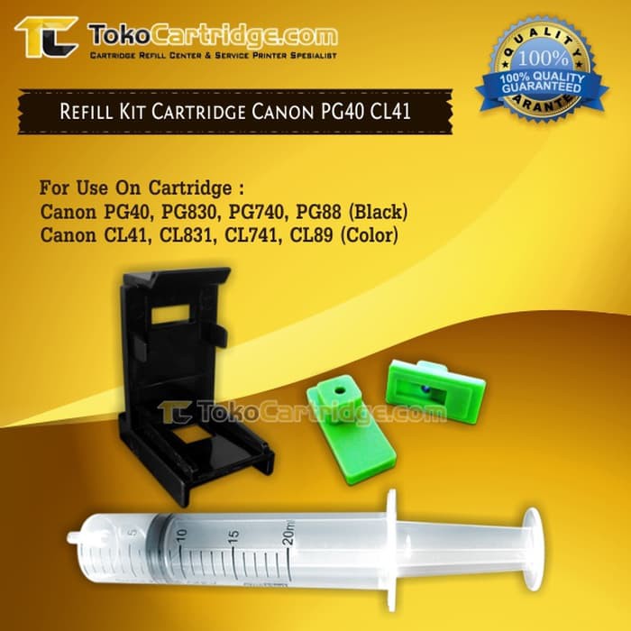 Jual Refill kit Penyedot Tinta Cartridge Canon 40 41 830 831 740 741 88 ...
