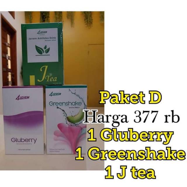 Jual Paket D 4Jovem (Jtea + Greenshake + Gluberry) | Shopee Indonesia