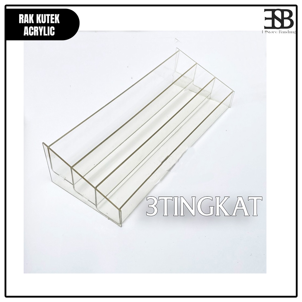 Jual Display Shelf Botol Kutek Acrylic / Rak Organizer Penyimpanan Cat ...
