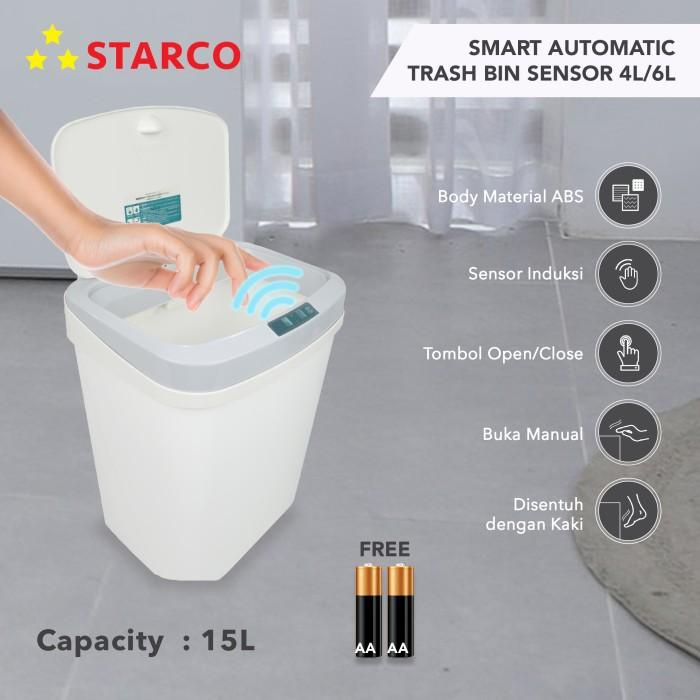 Jual Starco Smart Otomatis Trash Bin Tempat Sampah Tong Sampah Sensor ...