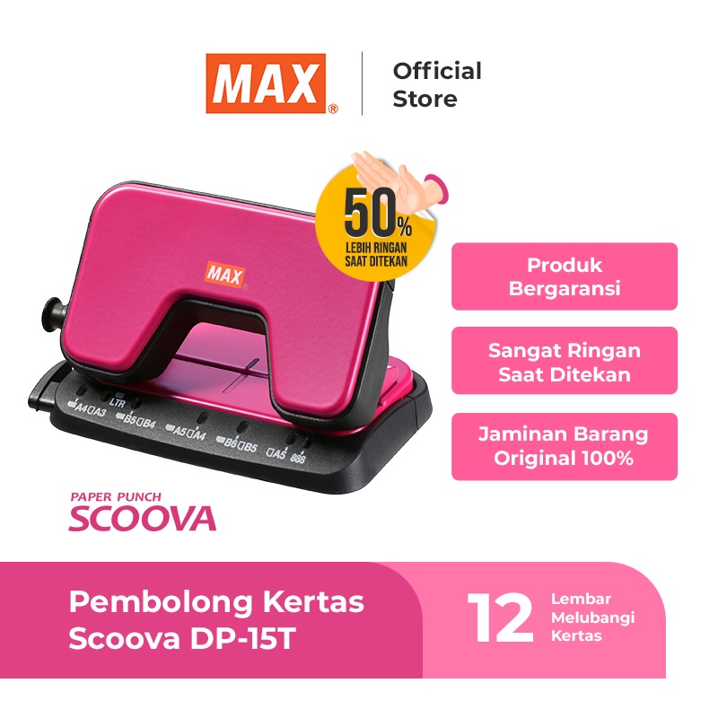 Jual MAX Pembolong Kertas DP-15T (15 lembar kertas) | Shopee Indonesia