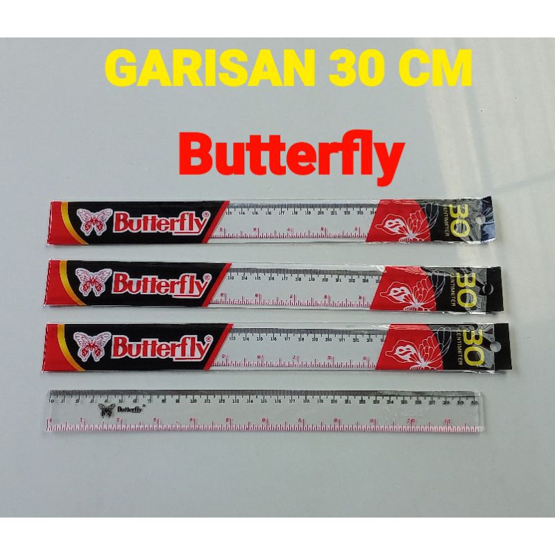 Jual PENGGARIS / GARISAN PLASTIK Butterfly 30 Cm | Shopee Indonesia