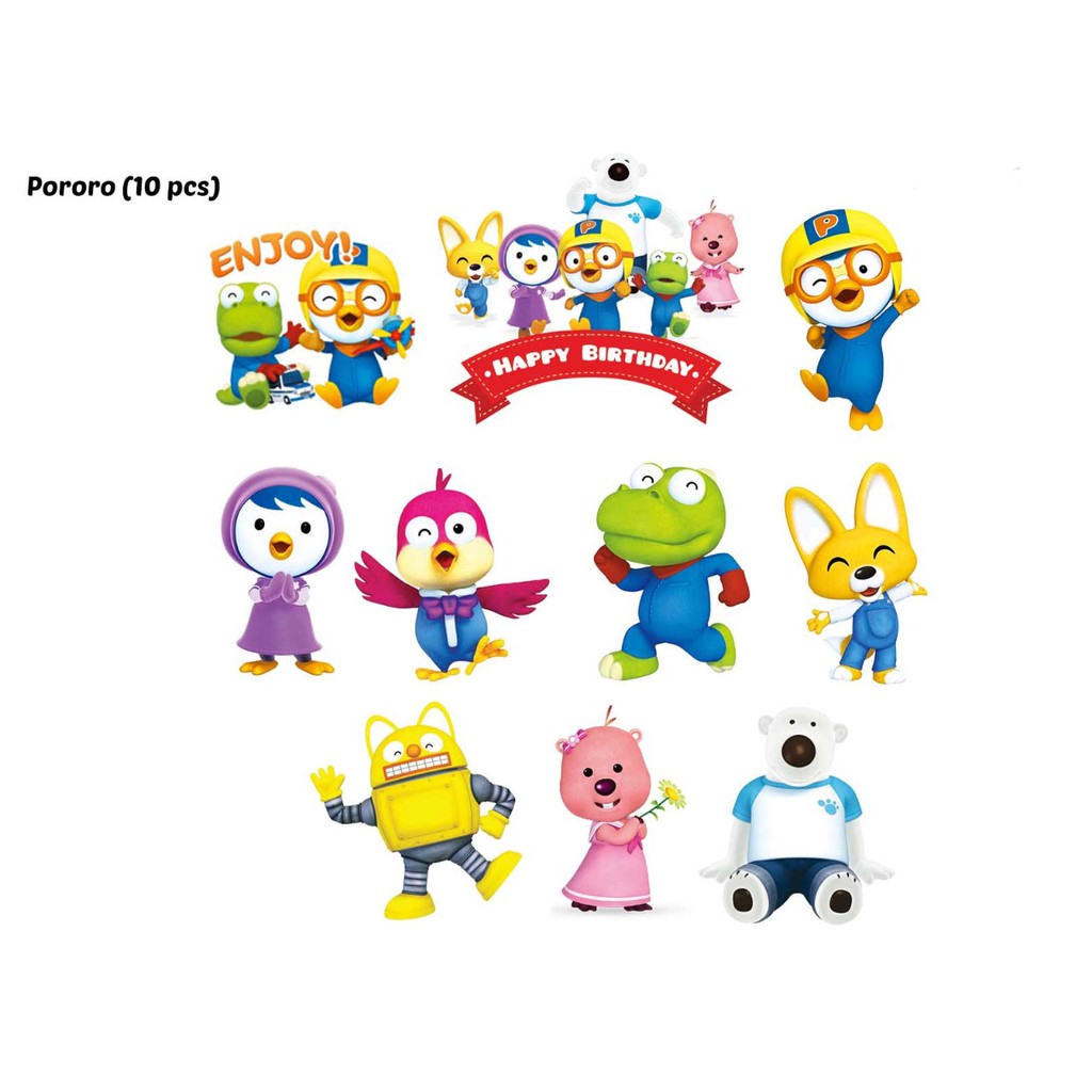 Jual Topper Kue Pororo (10pcs) | Shopee Indonesia
