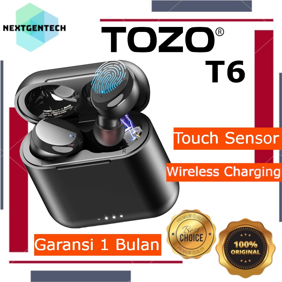 Jual TOZO T6 True Wireless Earbuds TWS Stereo Headset Earphone Wireless ...