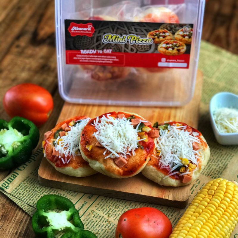 Jual Mini Pizza Abunara isi 8 pcs per box Snack Beku Cemilan Beku ...
