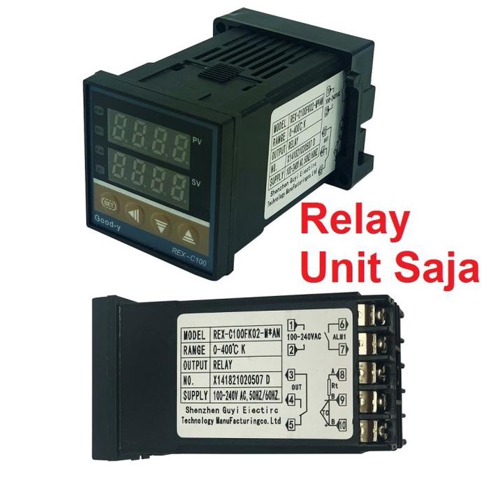 Jual PID REX C100 Temperature Controller Thermostat Thermocouple C-100 40A - C100 Relay | Shopee ...