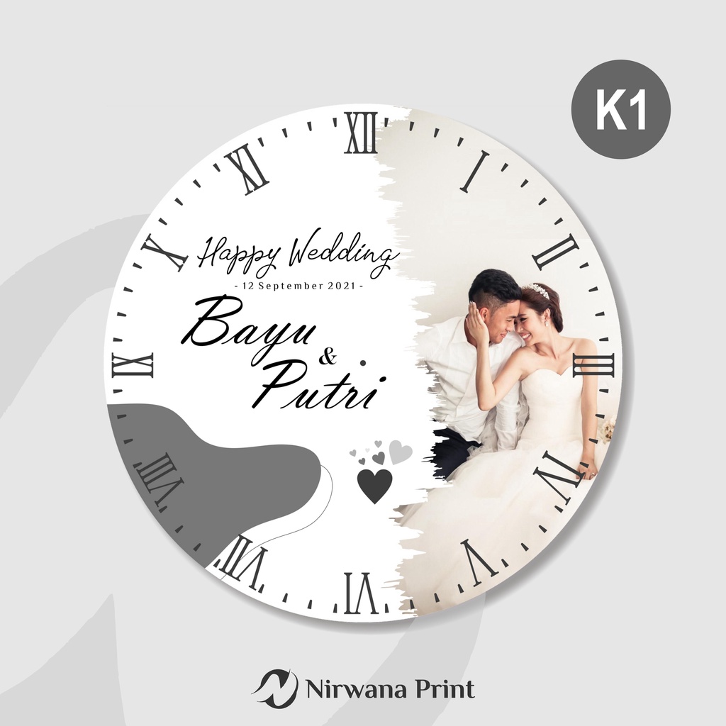 Jual JAM DINDING CUSTOM FOTO GRATIS DESAIN | Shopee Indonesia