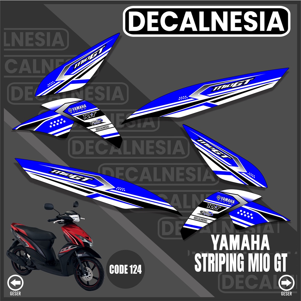 Jual Stiker Striping Mio GT Sticker Motor Yamaha Simple Variasi Decal ...
