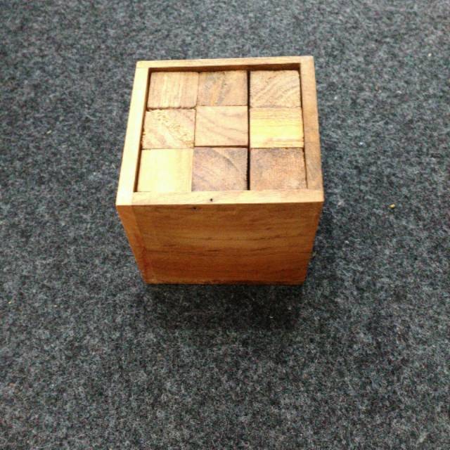 Jual Puzzle Kayu Kubus Tetris 9 mainan edukatif/ pajangan rumah kayu ...