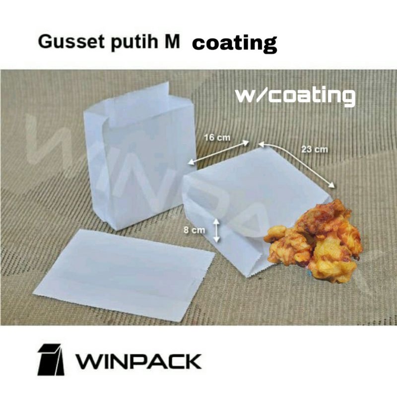 Jual Kantong kertas putih dengan coating M | Shopee Indonesia