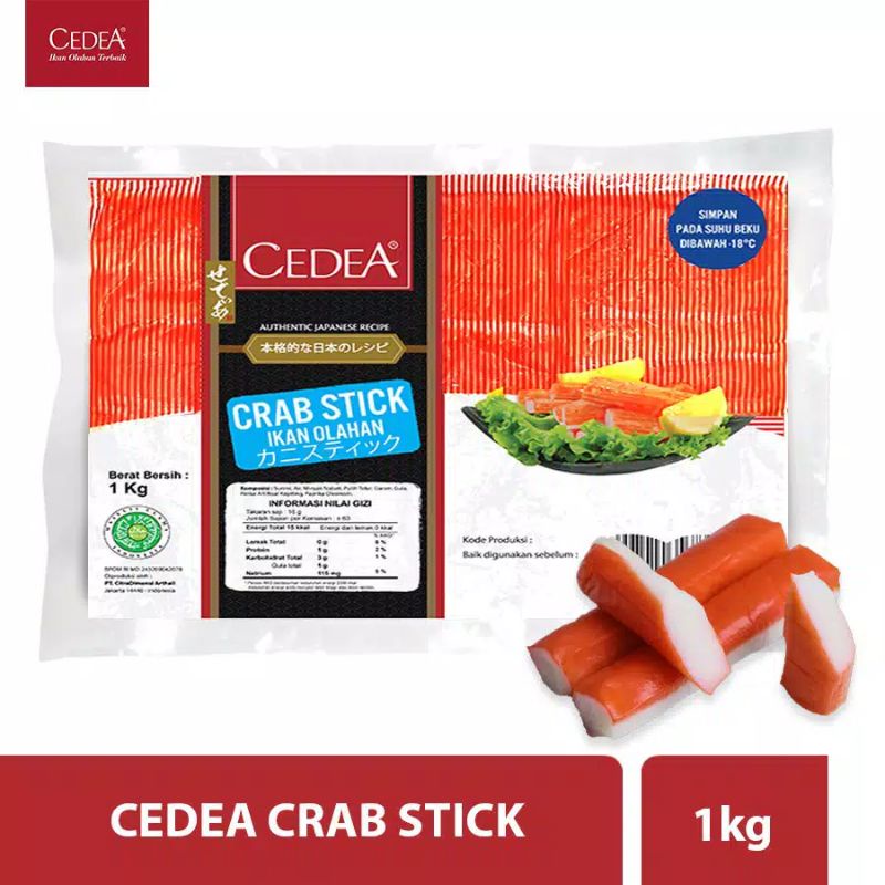 Jual Cedea Crab Stick 1 kg/ Seafood Olahan/ Crab Stick Murah/ Produk ...