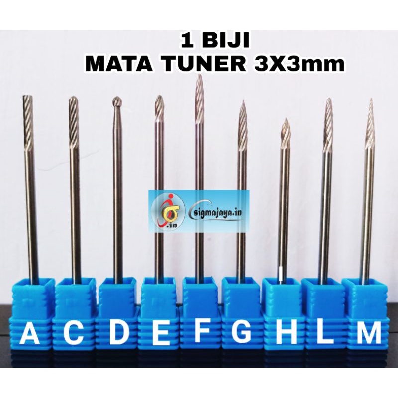 Jual Mata bor tuner carbide burr ukuran 3x3x 70mm | Shopee Indonesia