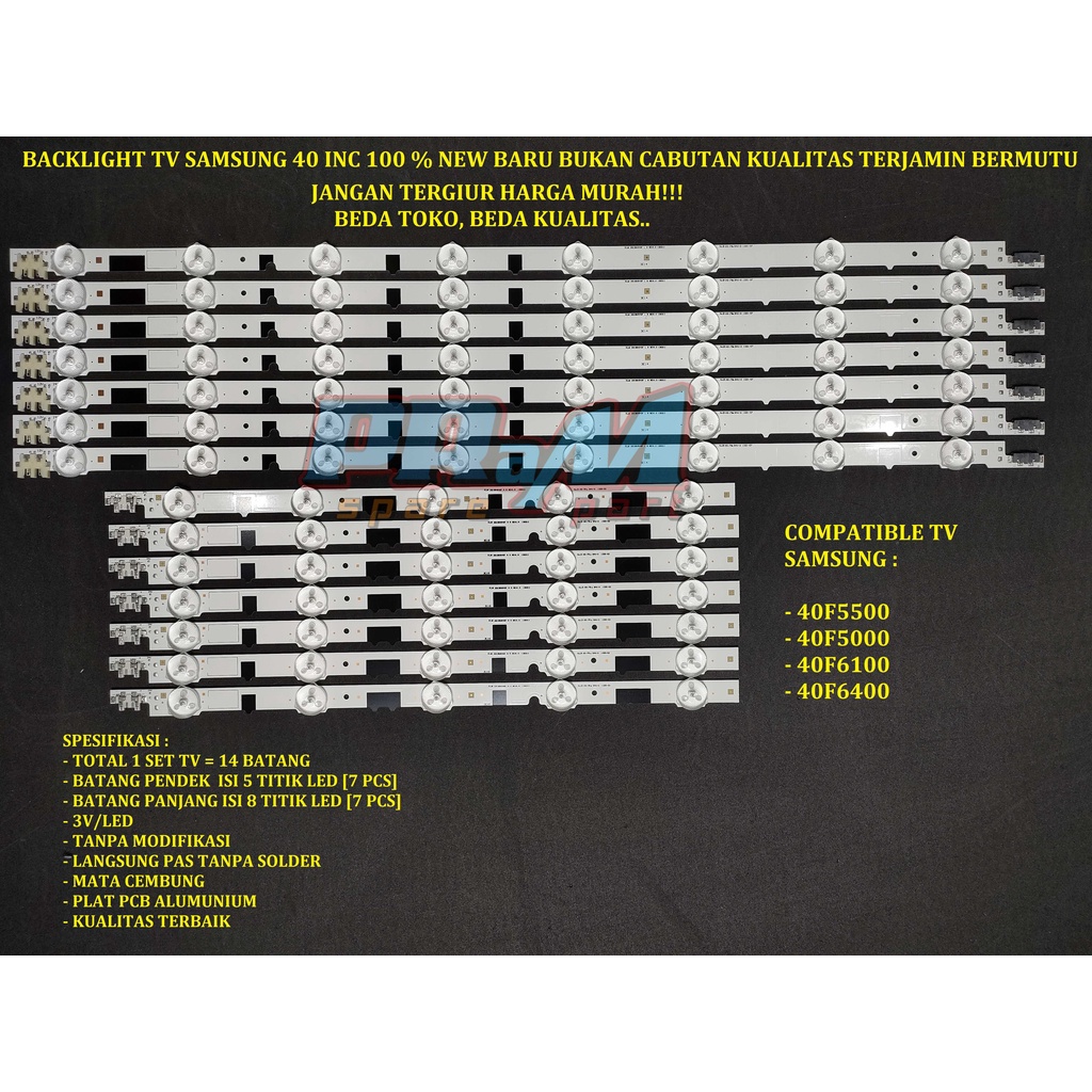 Jual Backlight Led Tv SAMSUNG 40 INC 40F6400 Lampu Tv SAMSUNG BL 40F6400 40F5500 40F5000 40F6100 ...