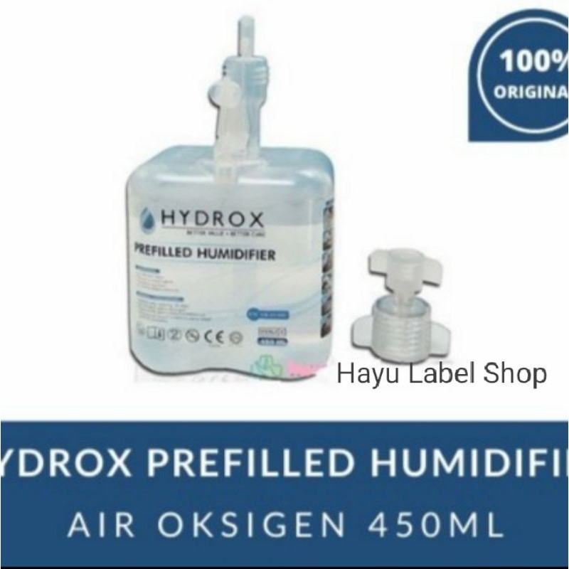 Jual Hydrox - air oksigen concentrator steril 450 ml - hydrox prefilled ...