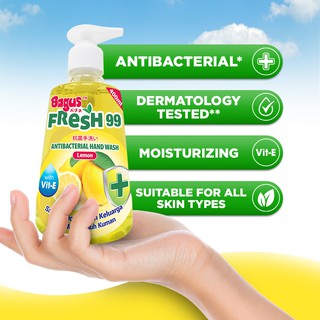 Jual Bagus Fresh 99 Sabun Cuci Tangan Botol 400 ml dengan Vitamin E ...