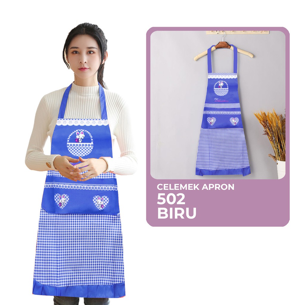 Jual Bebehome Waterproof Apron Celemek Masak Bahan Kain Premium Quality ...