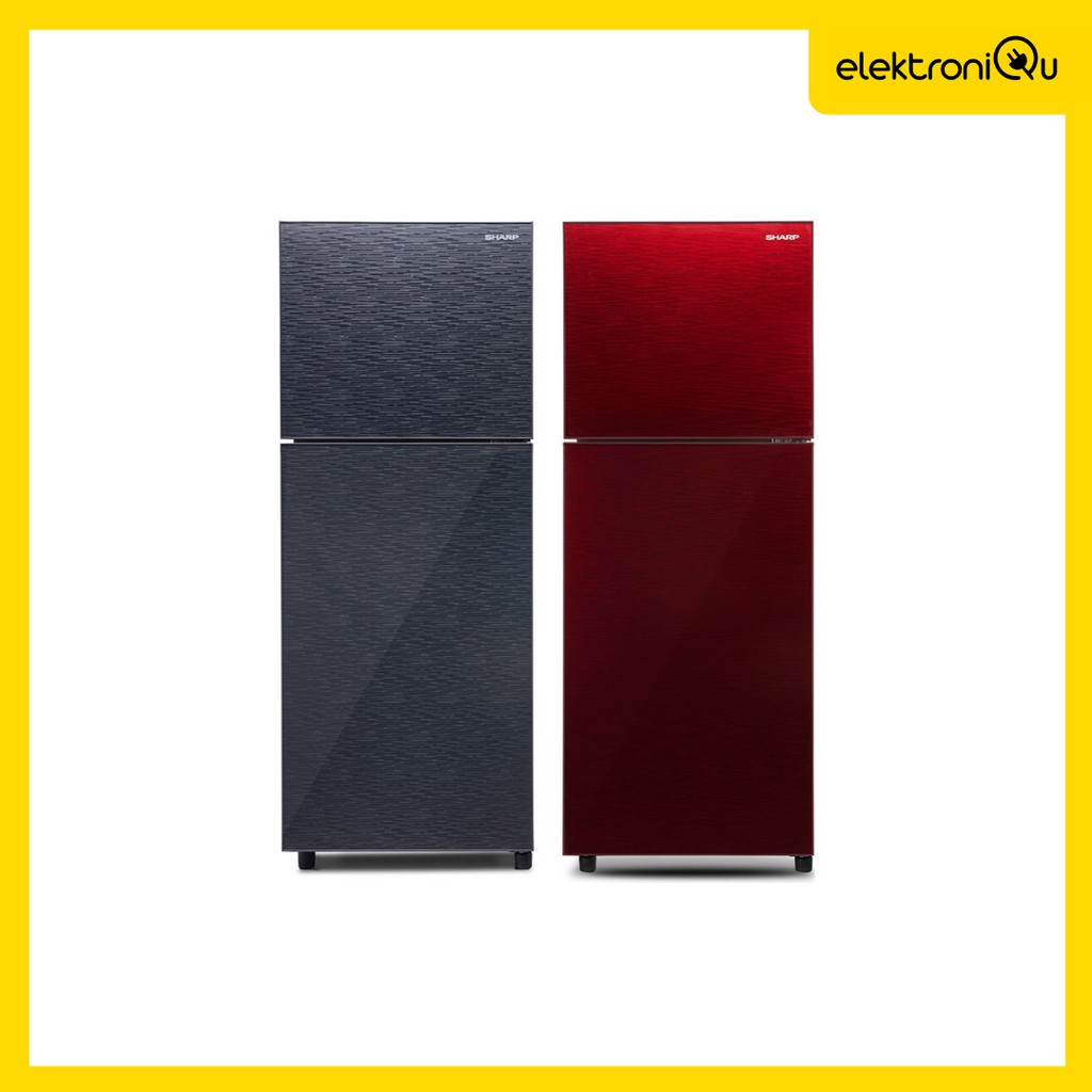 Jual LEMARI ES SHARP 2 PINTU SHARP SJ-246XG-MR/MS / KULKAS SHARP 187 LITER | Shopee Indonesia