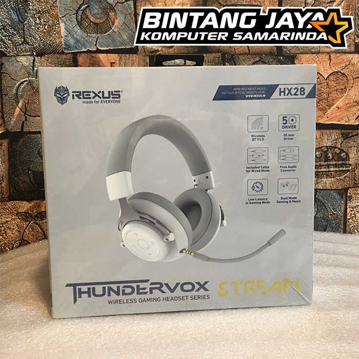 Jual Rexus Headset Gaming Bluetooth Thundervox Stream HX28 - Hitam ...