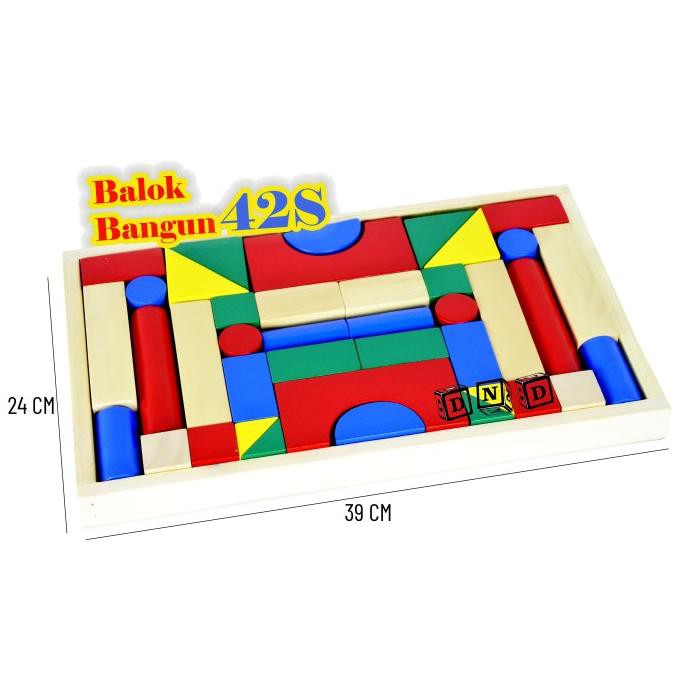 Jual MAINAN EDUKATIF / EDUKASI ANAK - BALOK KAYU - BALOK BANGUN 42S ...
