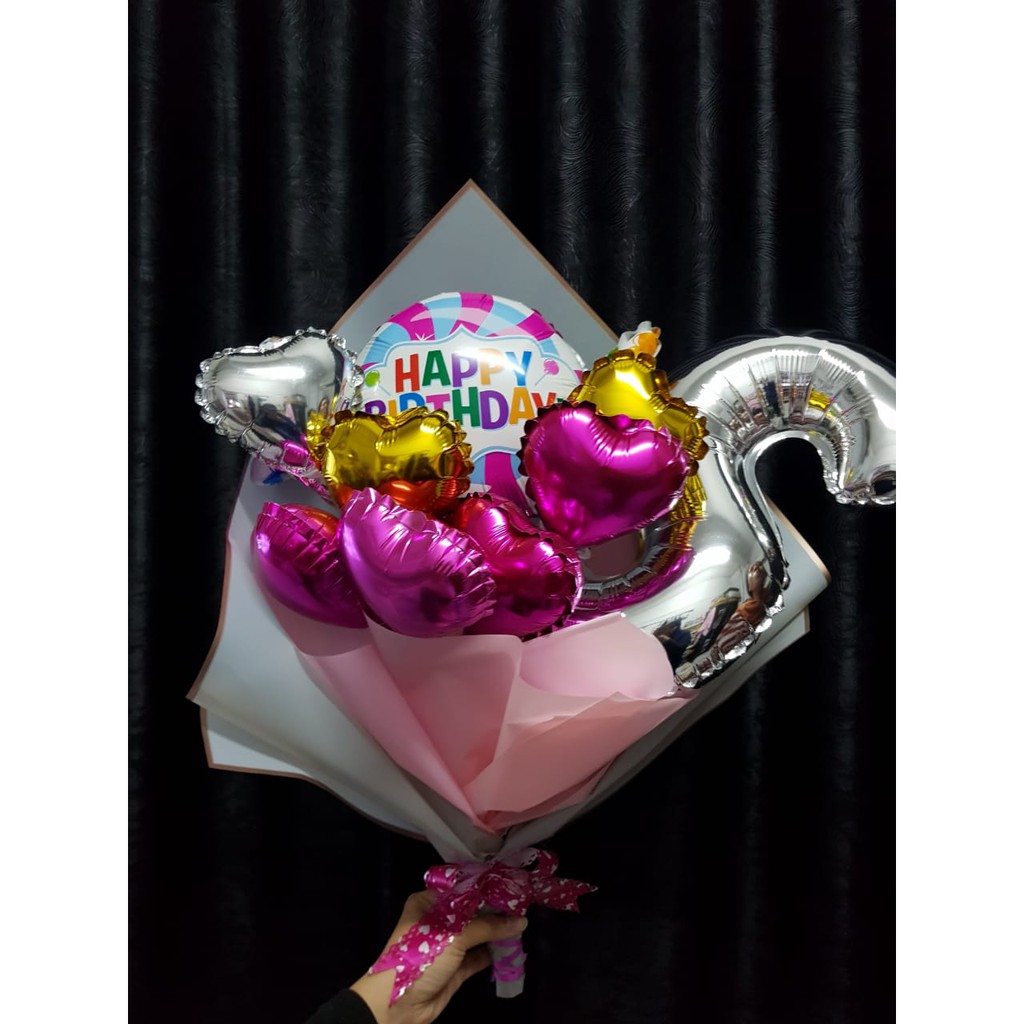 Jual Balon HBD/ Bouquet Balloon Birthday/ Buket Parcel Balon/ Hadiah ...