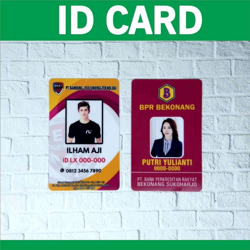 Jual ID CARD PVC MINIM ORDER 5PCS | Shopee Indonesia