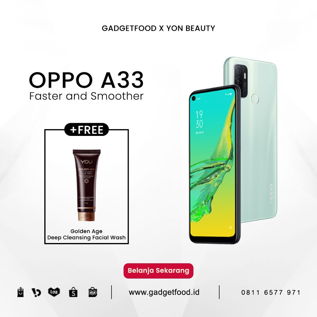 Jual HP CUCI GUDANG HP OPPO A33 RAM 3GB/32GB ORIGINAL GARANSI RESMI ...