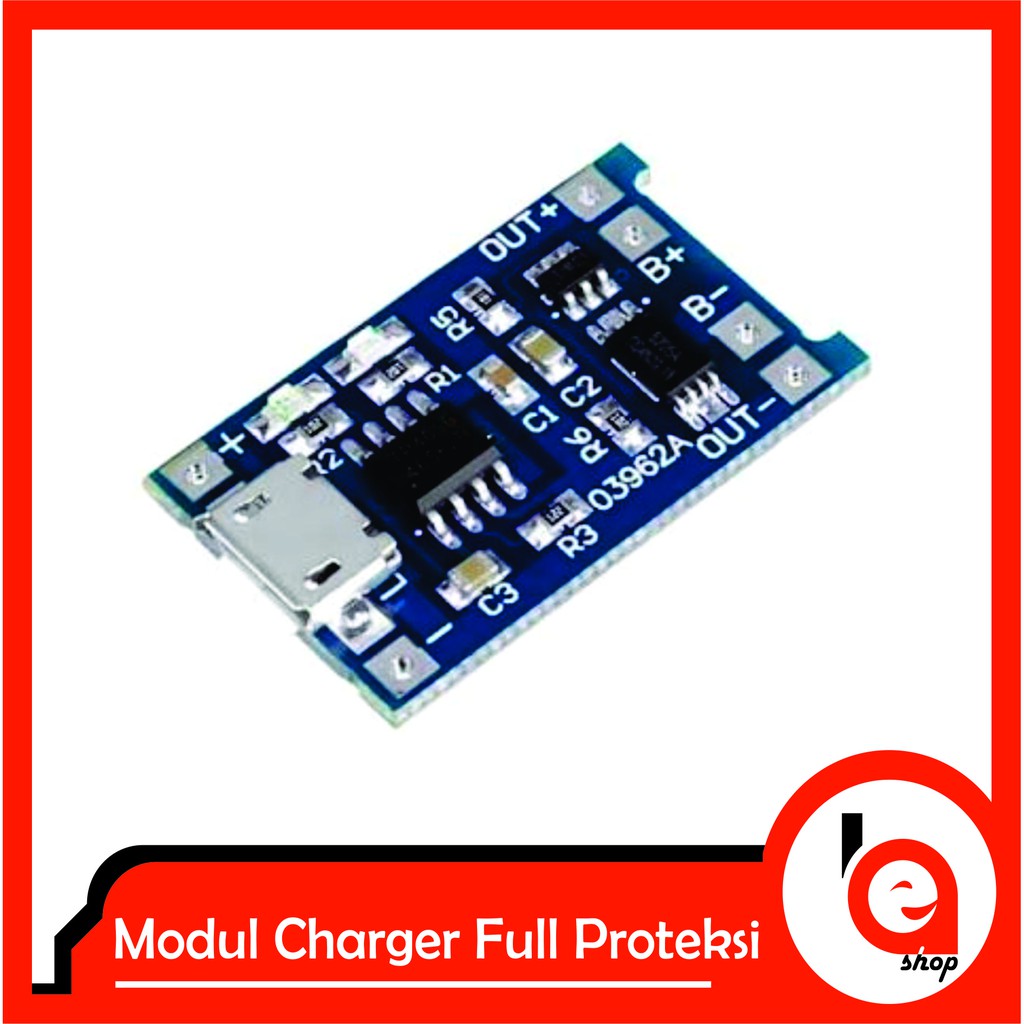 Jual Modul Charger TP4056 Protection Micro USB 5V 1A Full Protection TP 4056 | Shopee Indonesia
