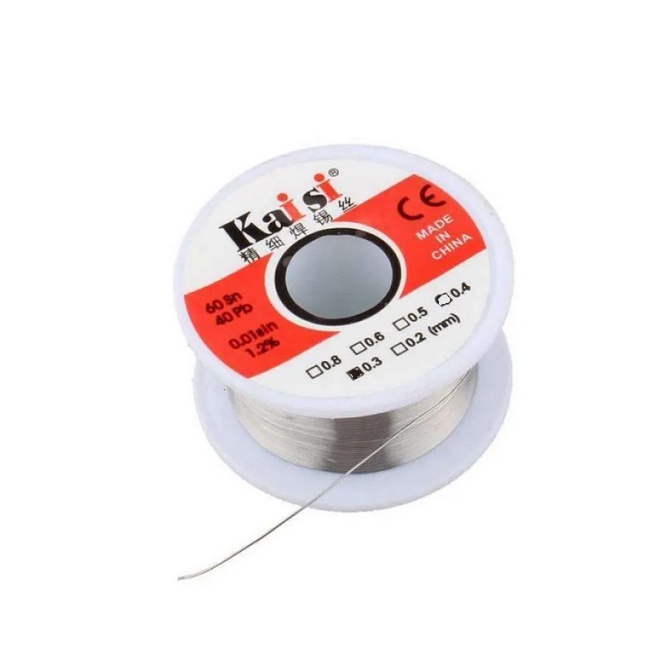 Jual Kawat Timah Solder 5G Sn60 Pb40 Flux Core Wire 0.3 mm Residu flux ...