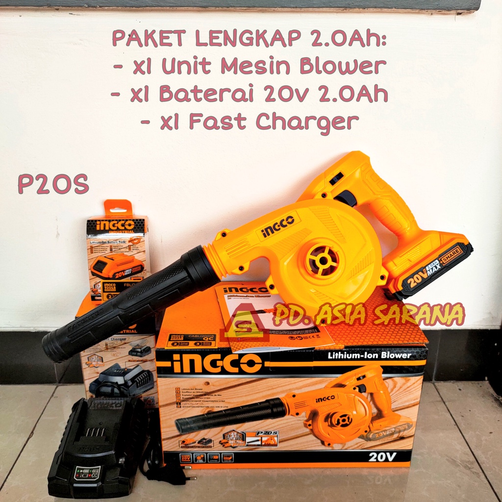 Jual Cordless Blower INGCO CABLI20018 Mesin Tiup Hisap Debu Pet Dryer ...