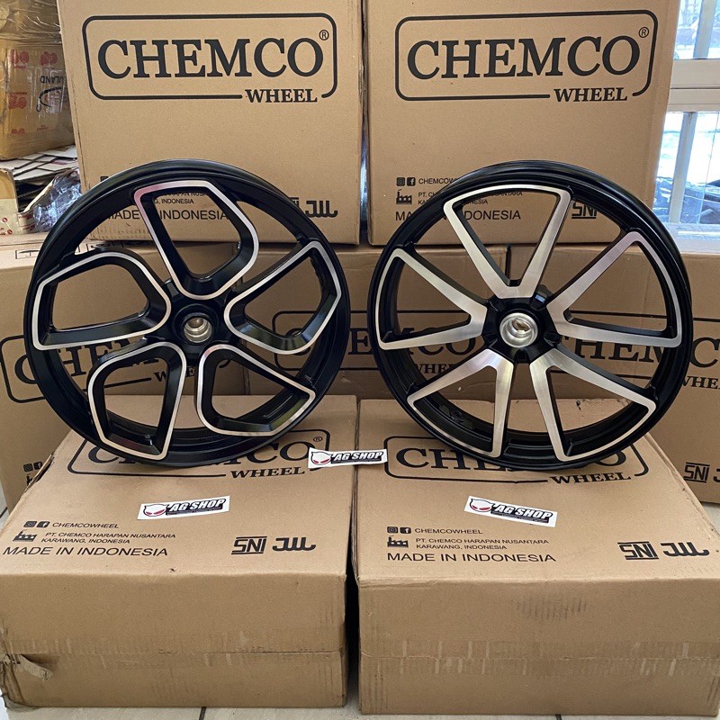 Jual Velk chemco penta dan Evo black krom uk 215 250 ring 14 beat ...