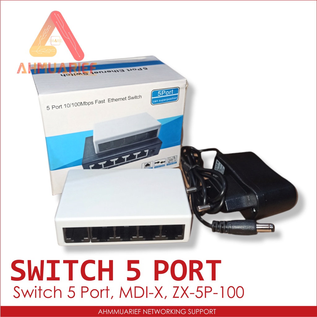 Jual Switch Hub 5 Port Ethernet Unmanaged Desktop Switch Internet 10 ...