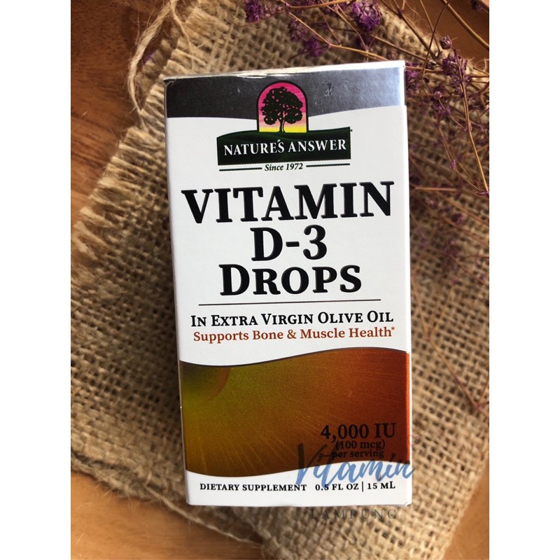 Jual Nature's Answer Vitamin D3 drops 4000 IU 15 ml | Shopee Indonesia